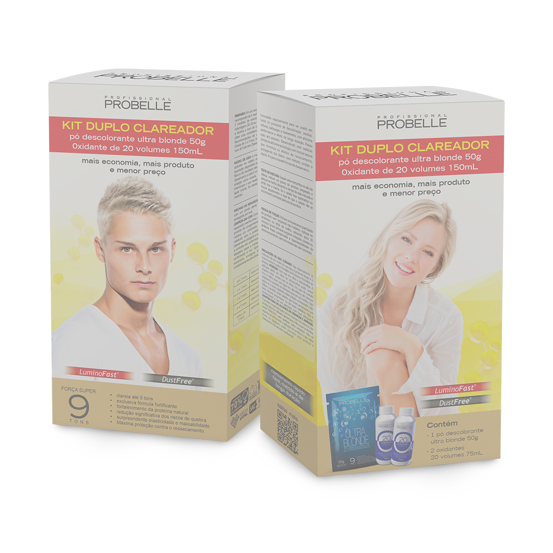 Kit Duplo Clareador ~ Probelle Cosméticos